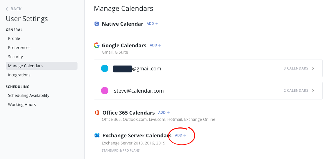 Connect Microsoft Exchange Calendar – Calendar